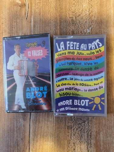 André Blot et son Orchestre 12 valses + La Fête au Pays 2 cassettes ...