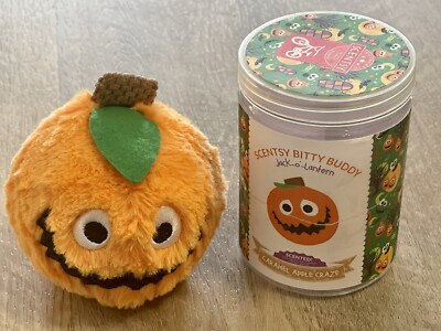 Scentsy Bitty Buddy Jack-o-Lantern 5” Plush Pumpkin Caramel Apple Craze ...