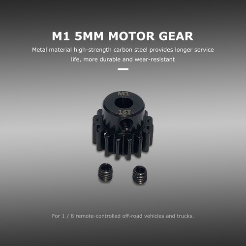 M1 5mm Brushed Brushless Motor Pinion Gear Metal for 1/8 RC Buggy Truck ...