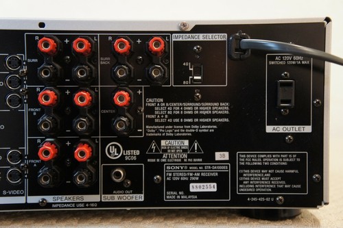 SONY STR-DA1000ES FM STEREO/FM/AM RECEIVER DISCRETE 7 CHANNEL AMPLIFIER ...