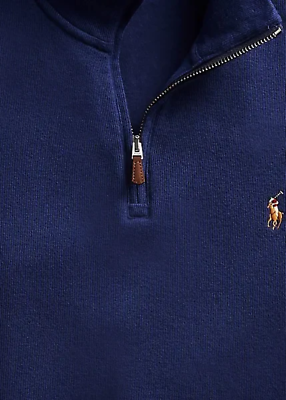 Polo Ralph Lauren Estate Rib Quarter Zip Pullover (Cruise Navy