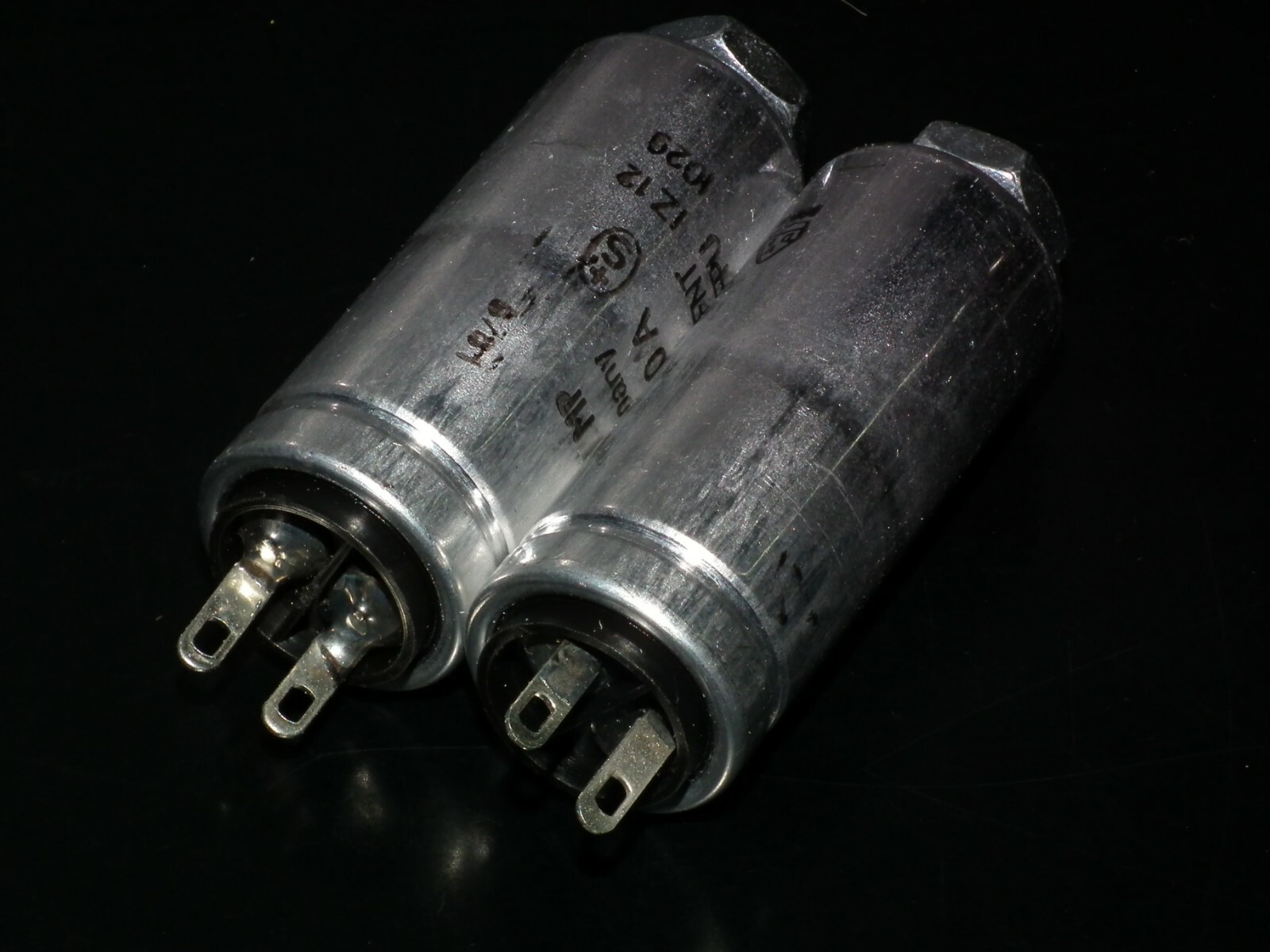 Two NOS MP capacitors 1 uF / 260V AC ITT Lorenz (PIO - Paper in oil ...