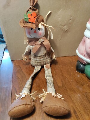 Stuffed Scarecrow Shelf Sitter Fall Home decor | eBay