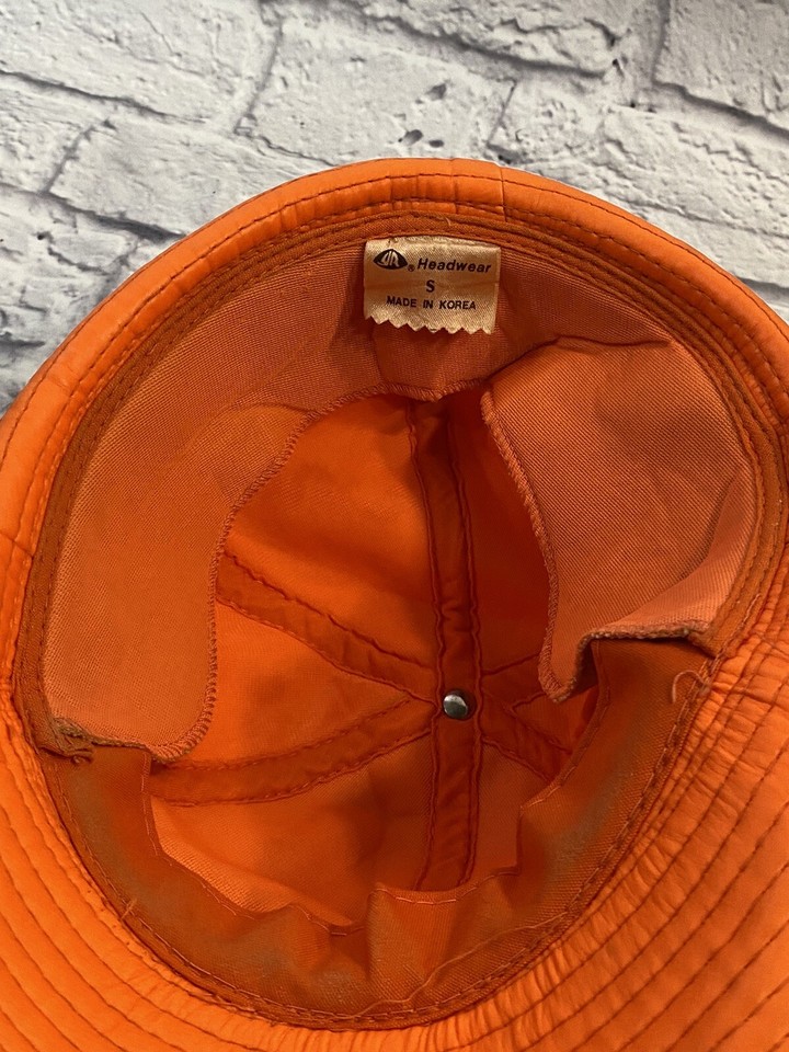 Vintage YR HEADWEAR Blaze Orange Jones Cap Style Sz Small Hunting Hat ...