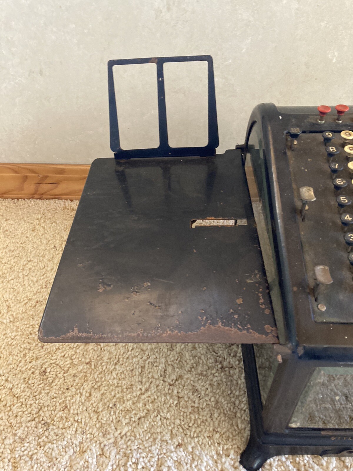 Burroughs Antique Hand Crank Adding Machine No. 7 - Beveled Glass RARE ...