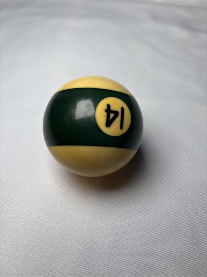 Vtg #14 Green Striped Single Individual Pool Ball Billiard 2 1/4 ...