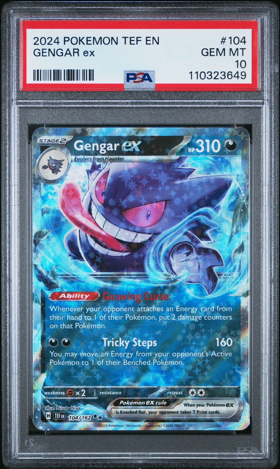 Gengar EX 2024 Scarlet & Violet: Temporal Forces #104/162 Double Rare ...