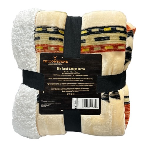 Yellowstone 980430246 Dutton Ranch Sherpa Throw Blanket 60" " for sale ...