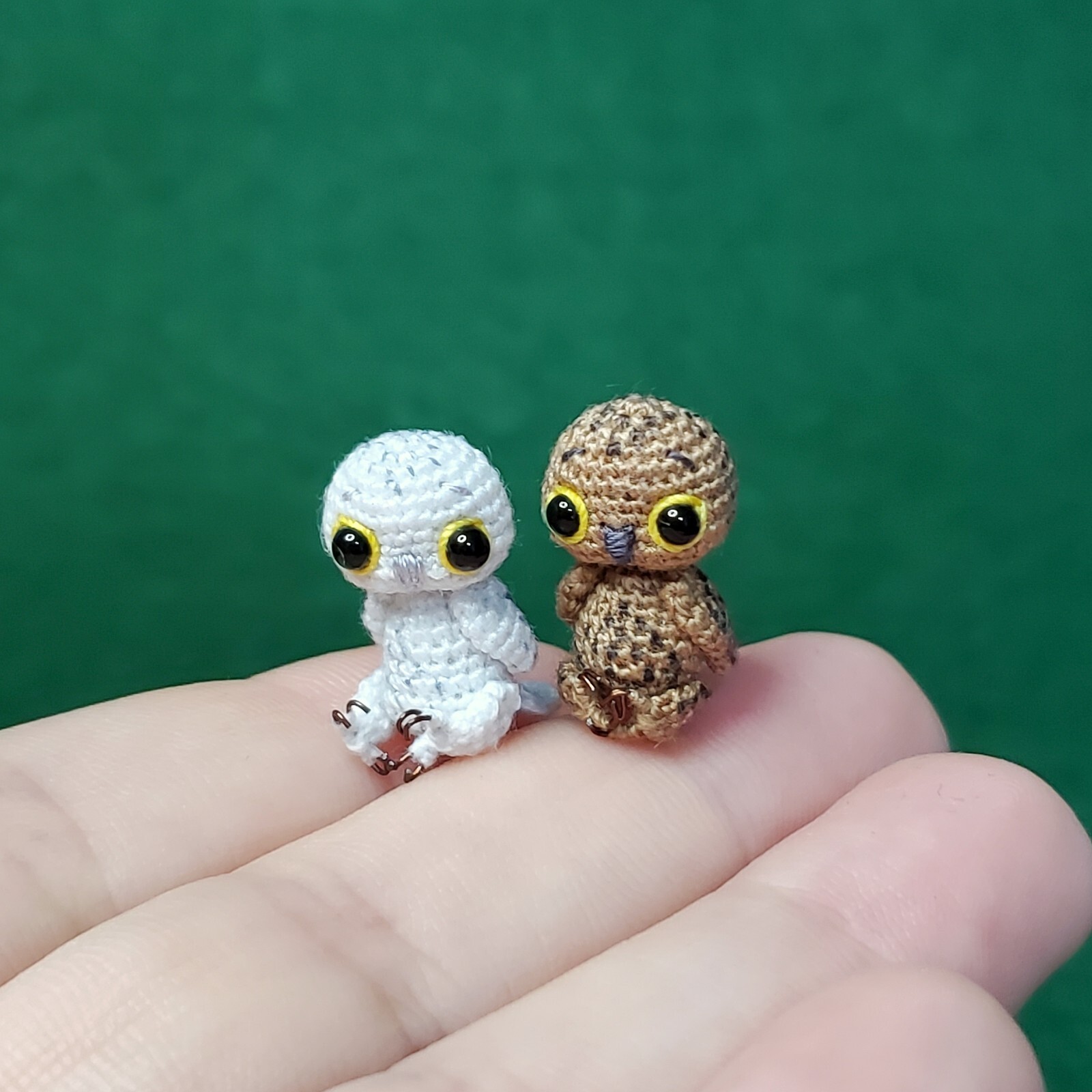 Custom extremely tiny Owl. Dollhouse miniature. Doll pet micro owl ...