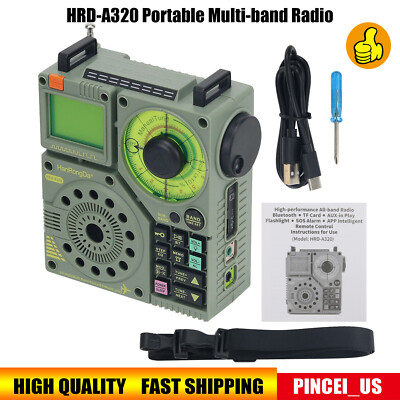 HRD-A320 MF MW SW VHF WB Multi-band Radio Aviation Band Radio Support ...
