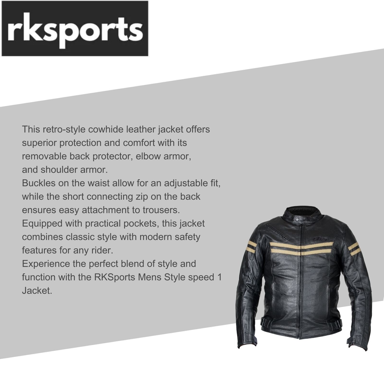 Mens Leather Speed-1 Fashion Motorcycle Motorbike Armoured Jacket | eBay