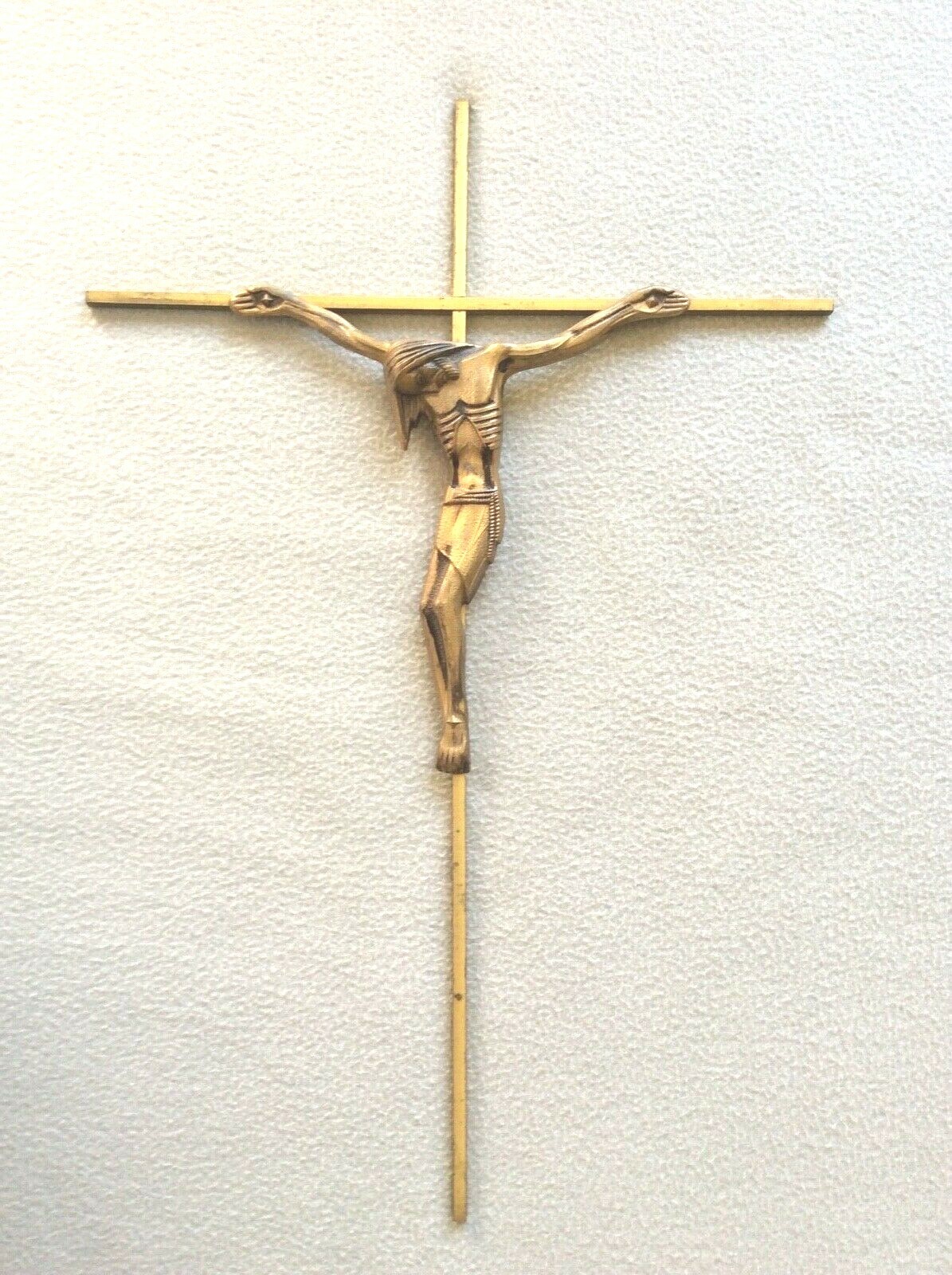 VINTAGE OOAK BRASS CONTEMPORARY PRIESTS ALTAR WALL CHURCH CRUCIFIX | eBay