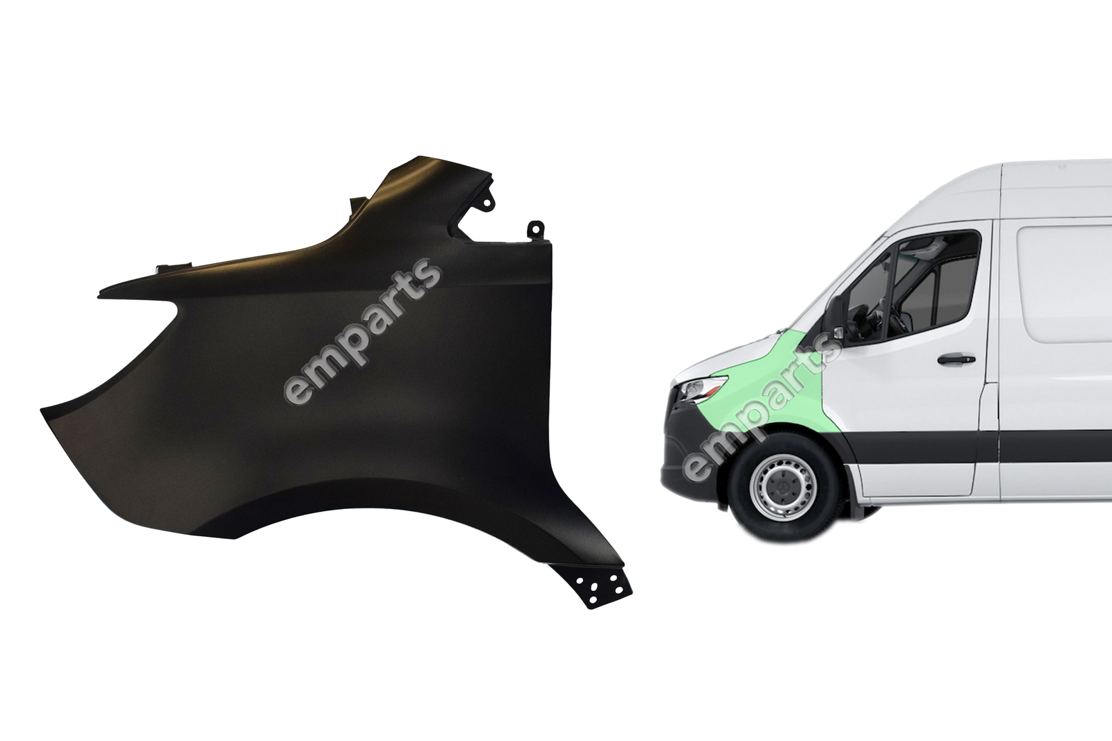 FRONT WING FOR MERCEDES SPRINTER PANEL PASSENGER LH N/S 2018 ONWARDS ...