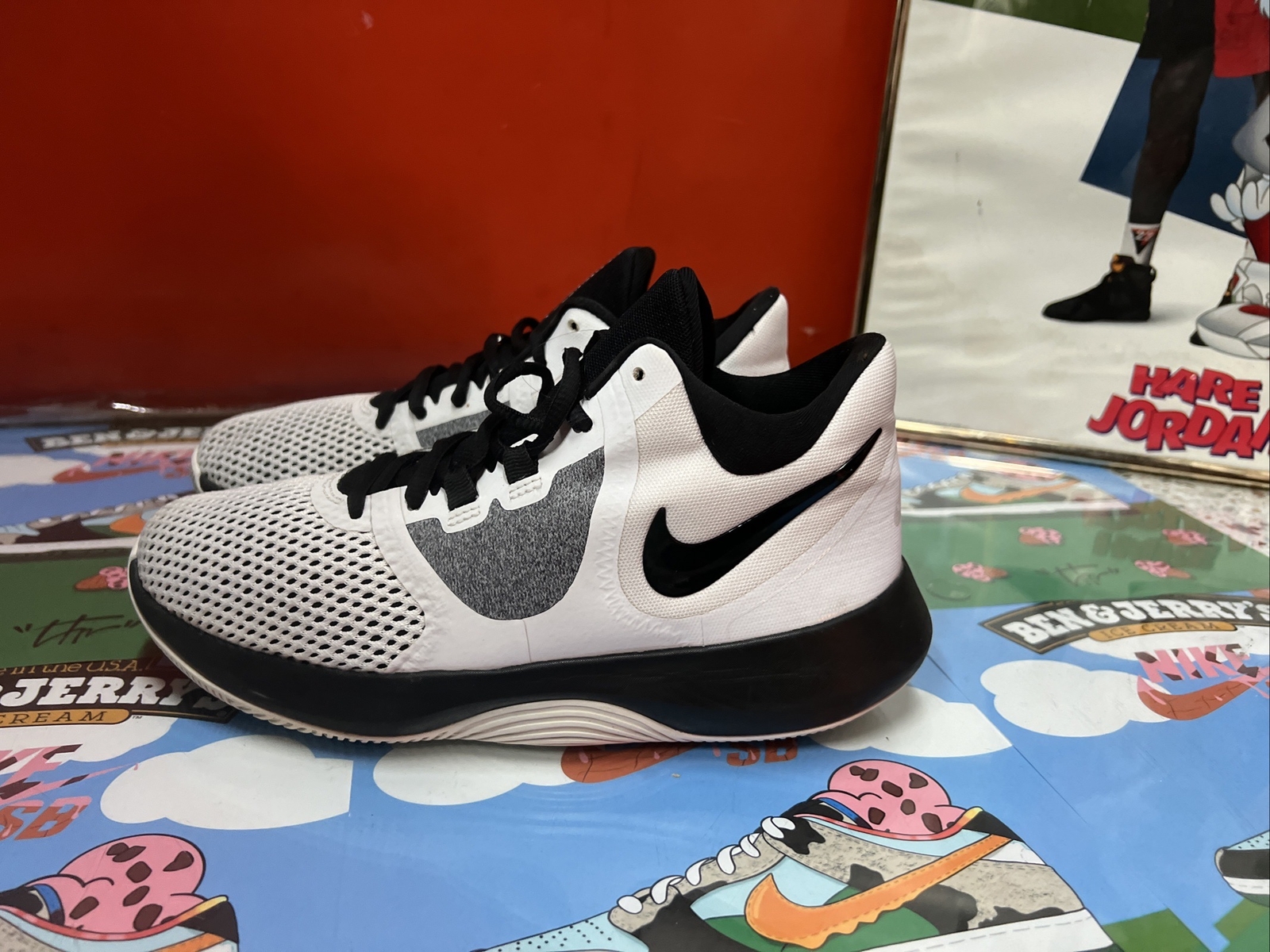 Nike Air Precision 2 Black White Mid Men's Size 6.5 B… - Gem