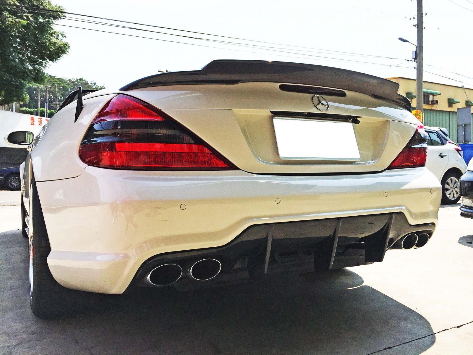 SL550 SL600 2011 Fit FOR Mercedes Benz SL R230 2DR Trunk Spoiler V Look ...