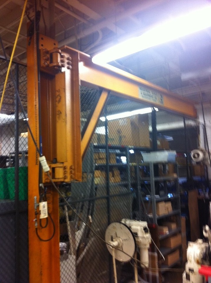 Jib Boom 2Ton Column Bolted 15'L On Swing Hinge 2Ton Cap Excellent Cond ...