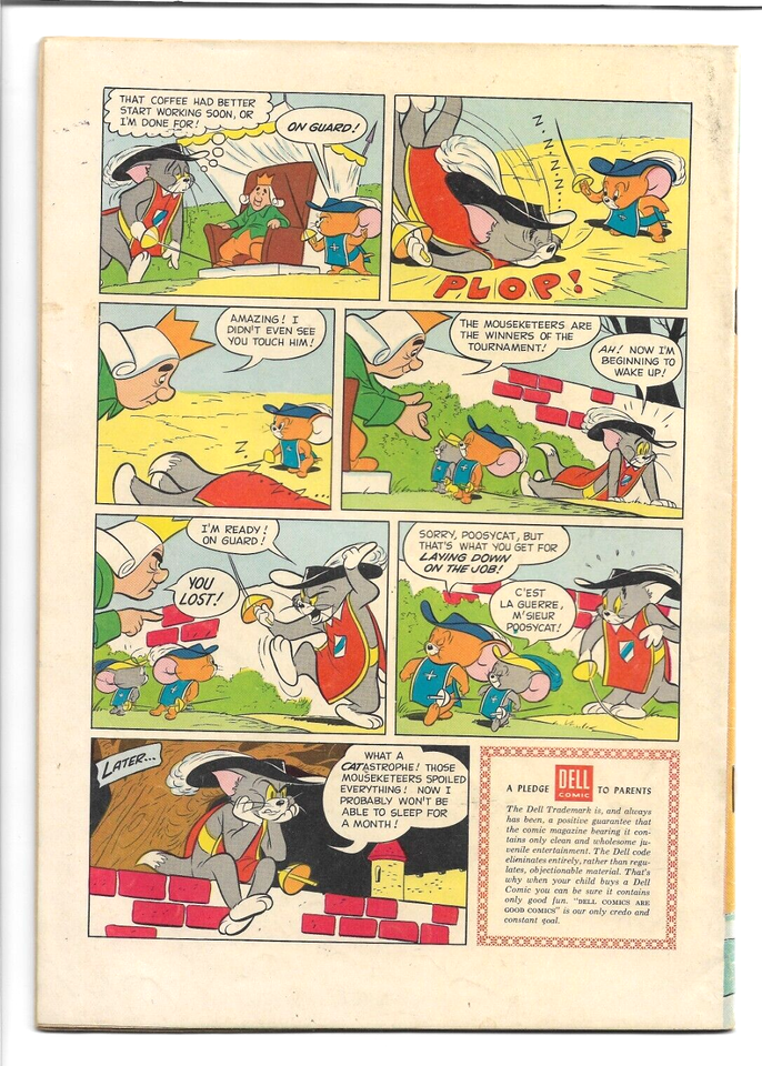 The Two Mouseketeers Dell Four Color 642, March 1955 Tom & Jerry 7.5 VF ...