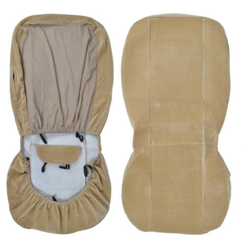 4 pc Premium Beige Full Cloth Low Back Auto Seat Covers Encore Style | eBay