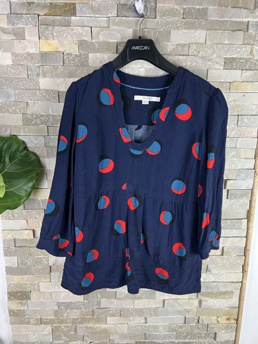 Boden Women’s Size 10 Navy Dot Print Viscose Top Blouse | eBay UK