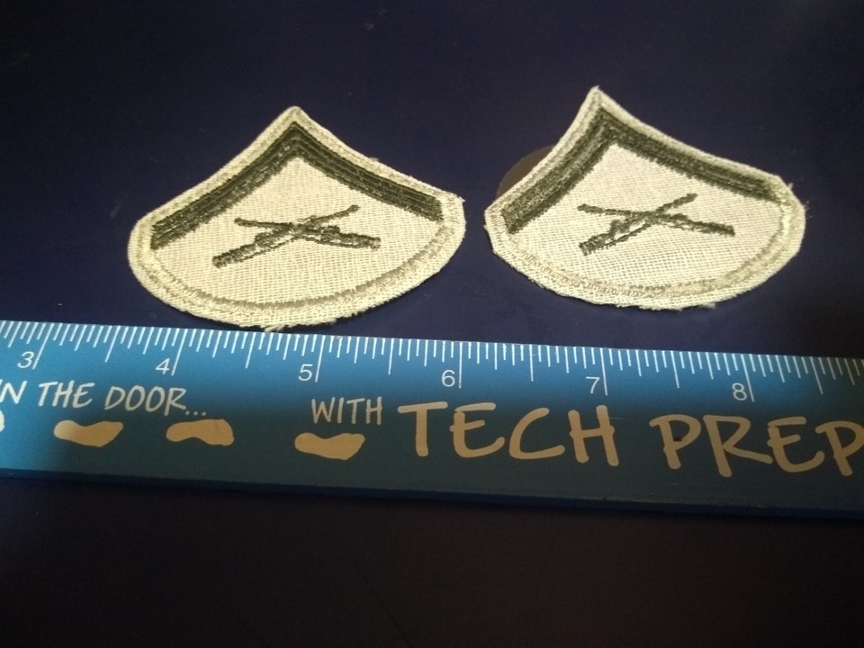 USMC Small ROTC??? Chevrons - Gray and Green LCPL Lance Corporal (22 ...
