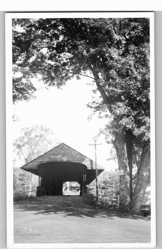 Postcard RPPC Covered Bridge Rowell's Bridge Hopkinton NH Contoocook ...