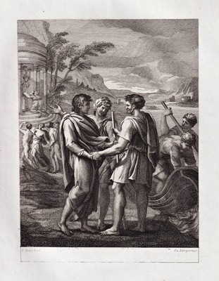 Bucolic Pastoral Theocritus Antique Greek Mythology Copper Engraving ...