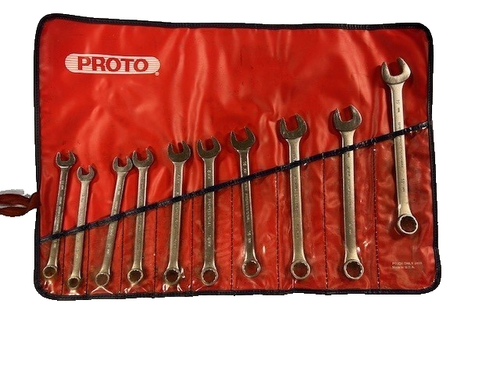 Proto Professional Combination Wrench Set Metric 10 pcs. 10mm-19mm Used ...
