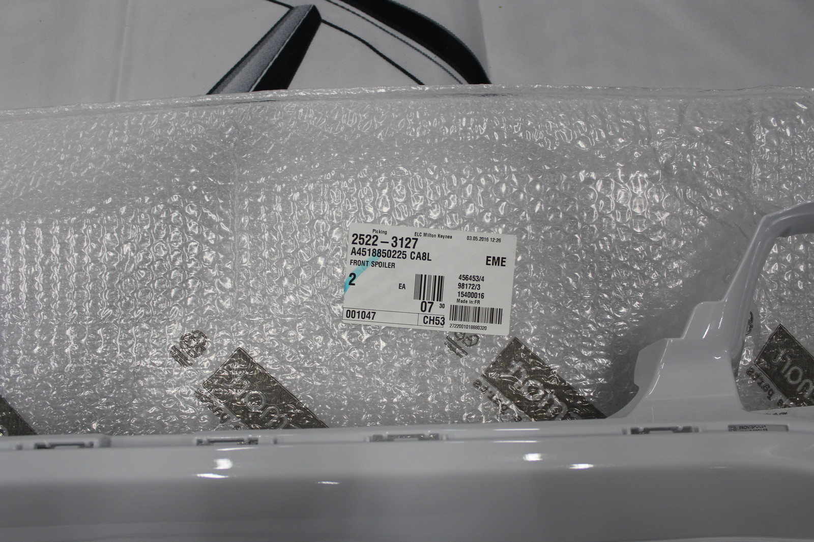 Genuine Smart Fortwo 451 FRONT Lower Spoiler Crystal White CA8L ...