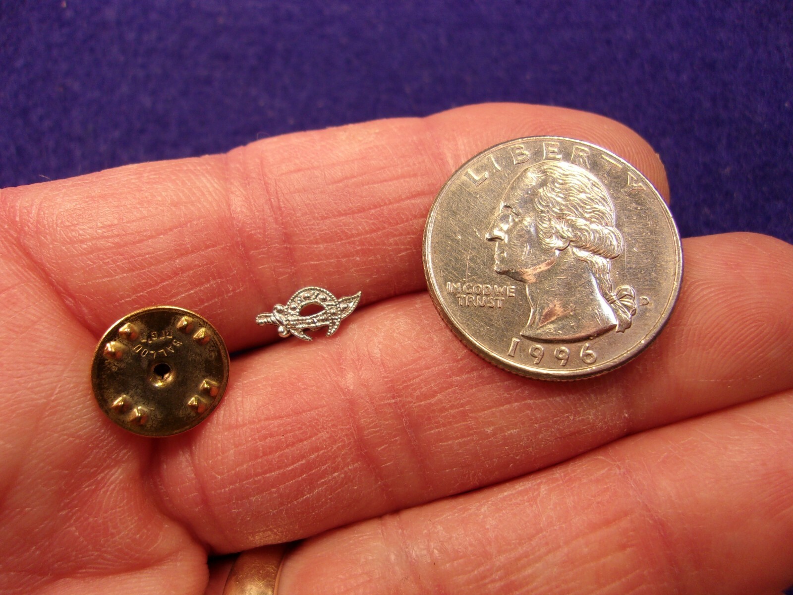 #4 of 9, NICE LITTLE 10K WHITE GOLD MASONIC SHRINERS SCIMITAR SWORD ...