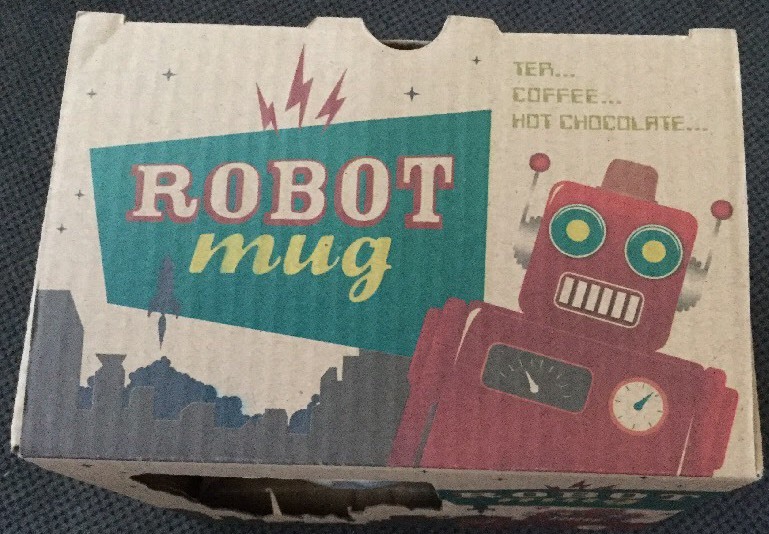 Novelty Robot Mug - Coffee Tea Cup Retro Geek Funky Boxed Gift Ceramic ...