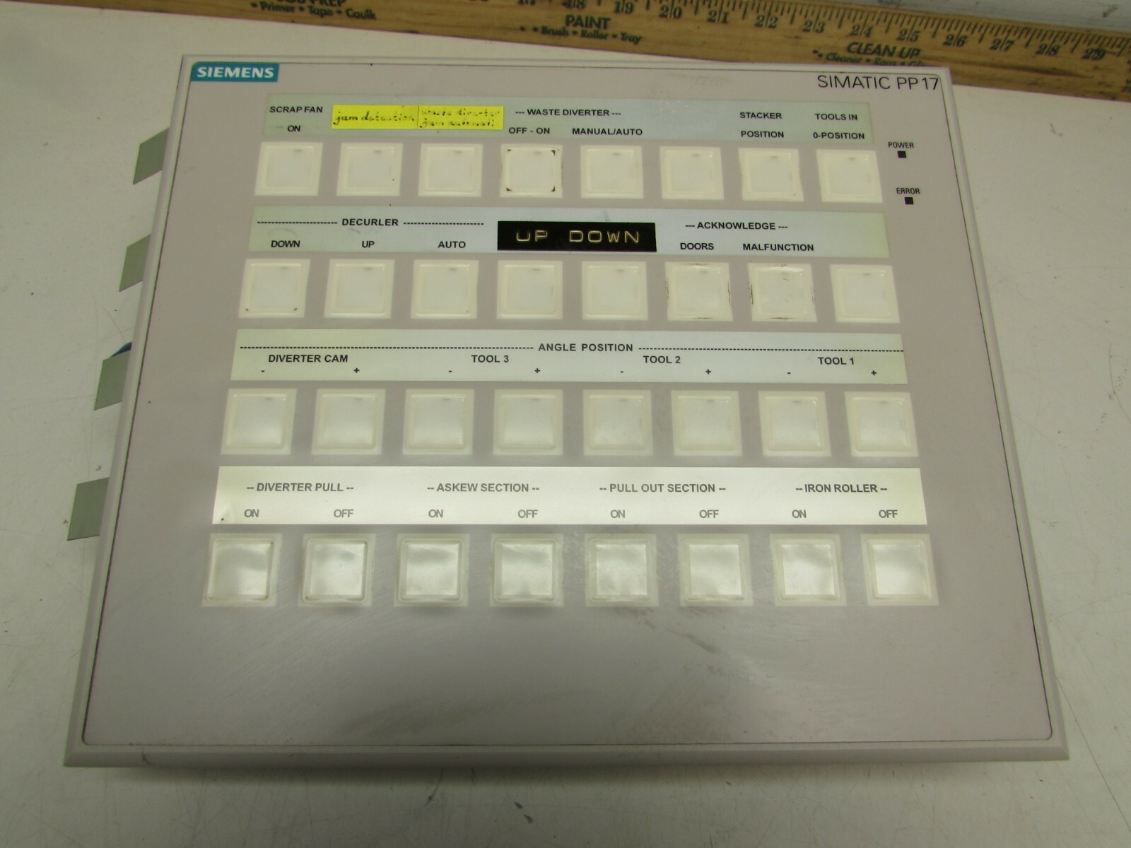 SIEMENS 6AV3688-3ED13-0AX0 PP17-II PUSH BUTTON PANEL XLNT USED TAKEOUT ...