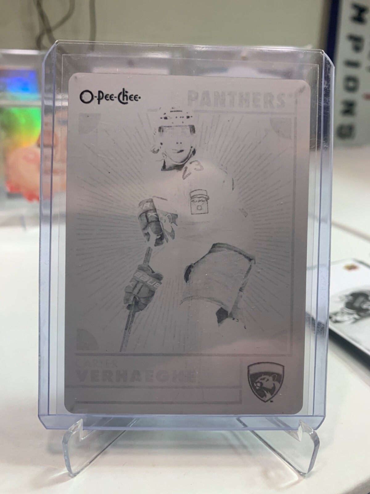 2022-23 O Pee Chee Carter Verhaeghe Black Printing Plate 1 of 1 | eBay