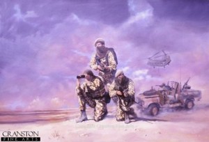 Signed ARTIST PROOF military art print sas special air service iraq war ...