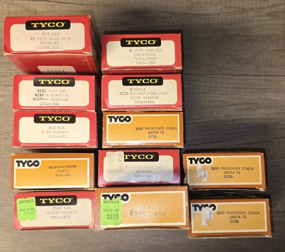 Tyco Train Frieght Cars (Lot of 14) Used Plus Boxes | eBay