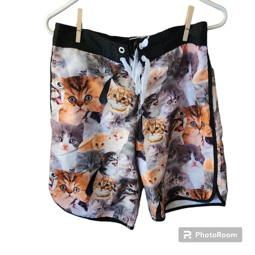 Bioworld Crazy Cats swim trunks Board Shorts. Men’s size SMALL | eBay