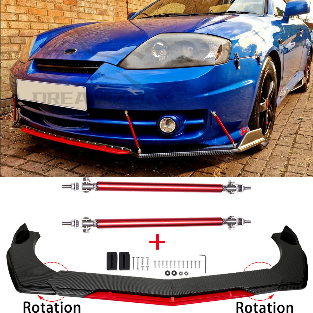 For Hyundai Tiburon Coupe Carbon Front Bumper Lip Spoiler Splitter ...