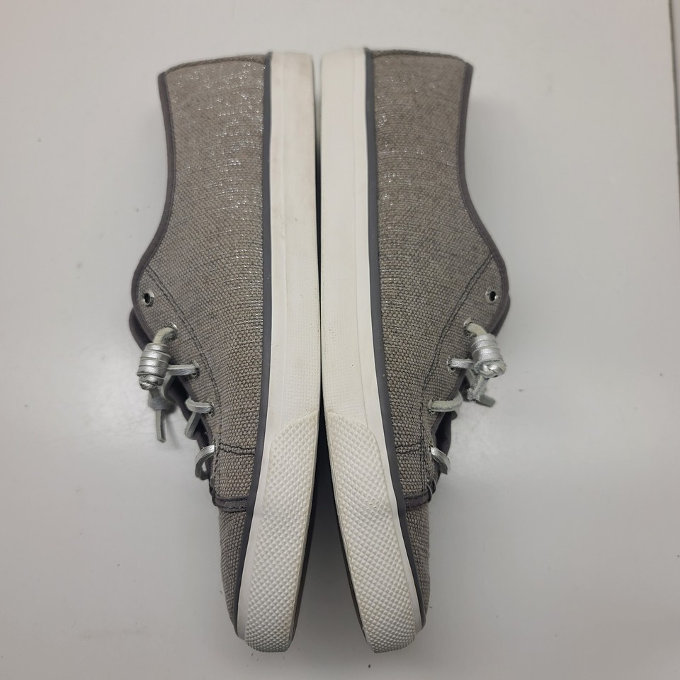 Sperry Top-Sider Seacoast Gray Silver Canvas Women’s Sneaker Size 10 M ...