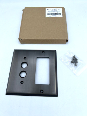 Rejuvenation Switch Plate Lewis Push Button GFCI Burnished Antique ...