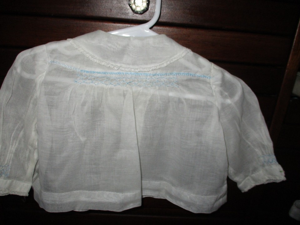 Handmade Smocked and Embroidered White "Topper" Size L | eBay