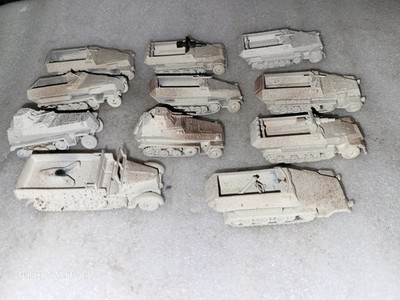 Lot of 11 Roco EKO Minitanks German Half Tracks Winter Camouflage HO ...