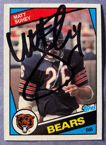 SIGNED MATT SUHEY 1984 TOPPS AUTOGRAPHED CARD - BEARS | eBay