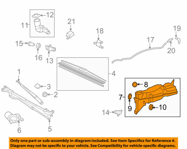 85355-60211 Toyota Jar assy, windshield washer 8535560211, New Genuine ...