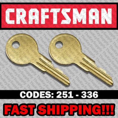 ( 2 ) Two Craftsman tool box keys / Select your key code / Series 251 ...