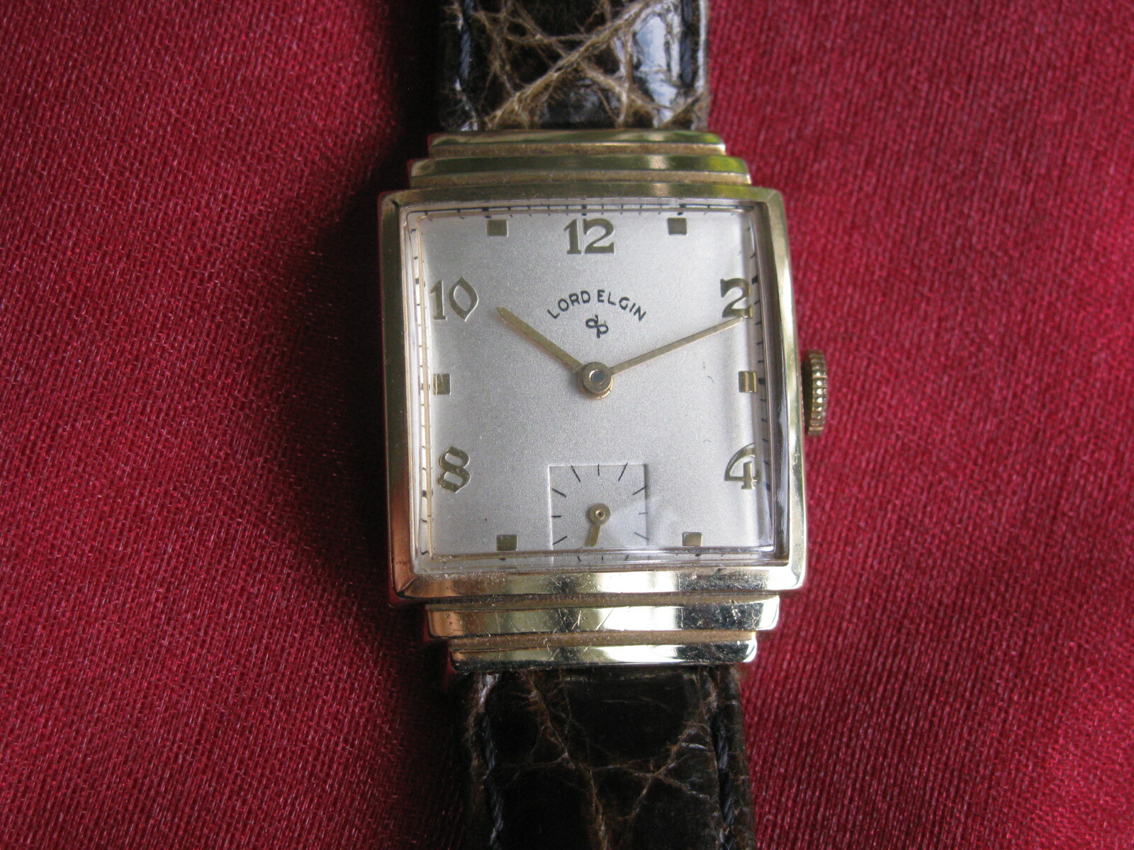 Vintage Lord Elgin 14K Gold Model 3 Wrist Watch, Step… - Gem