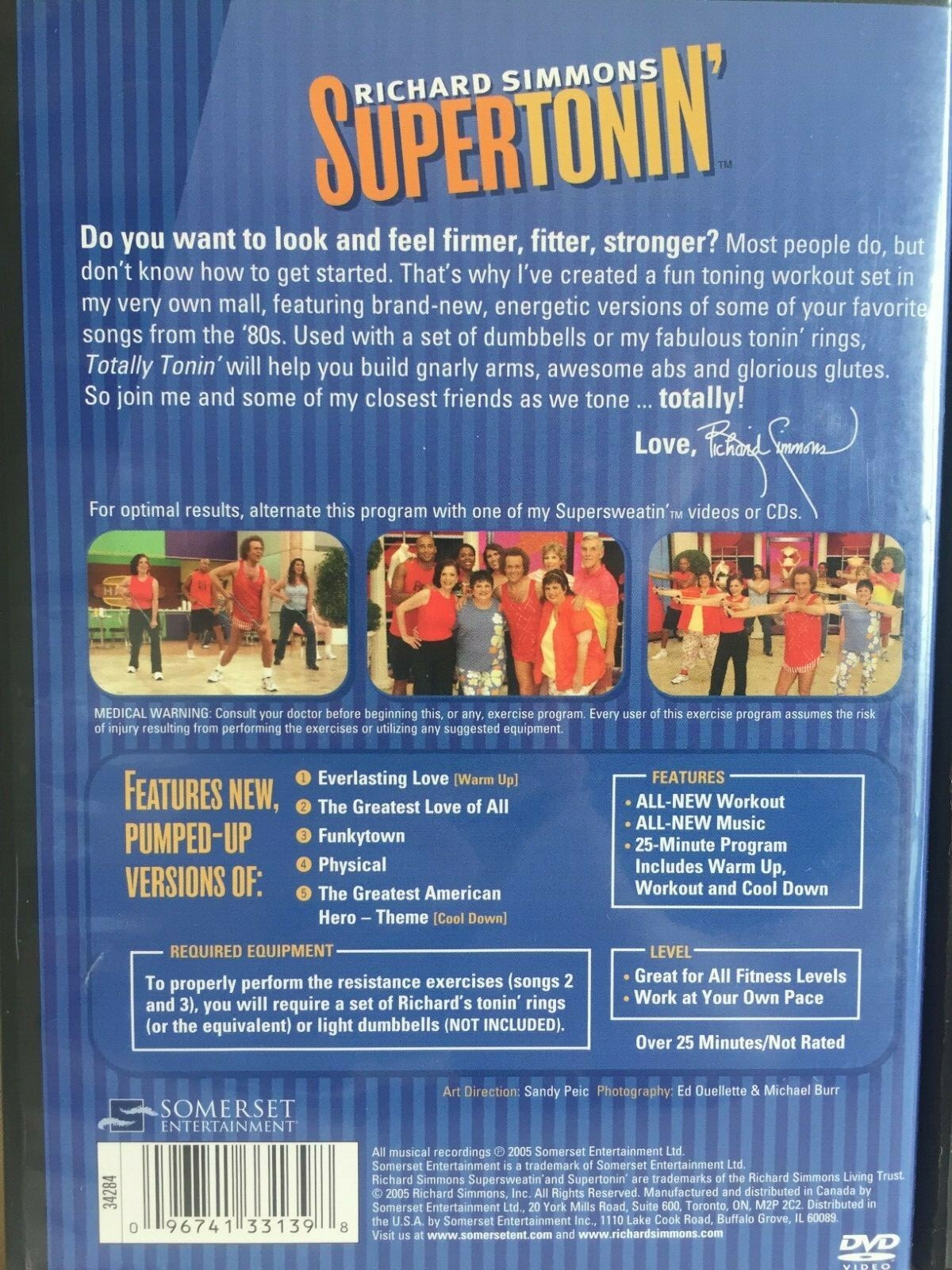 4 Richard Simmons workout DVD lot Sweatin to the Oldies 4 Totally Tonin ...