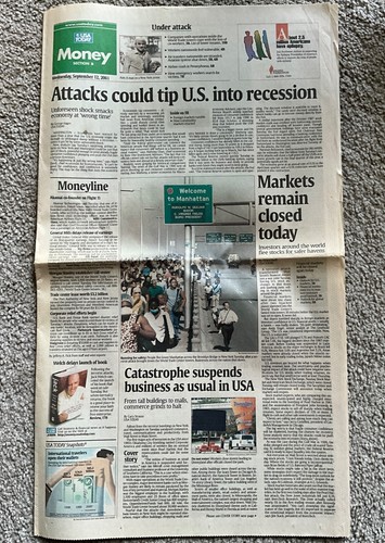 USA Today Money Section Newspaper September 12 2011 | eBay