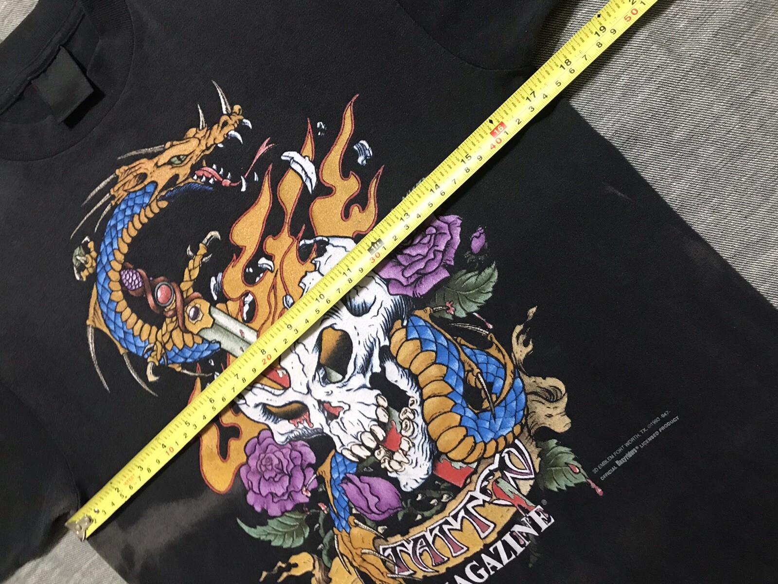 Vintage 90s 3D Emblem Easy Riders Tattoo Magazine Shi… - Gem