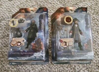 Pirates of the Caribbean Blackbeard Barbossa Stranger Tides Figures ...