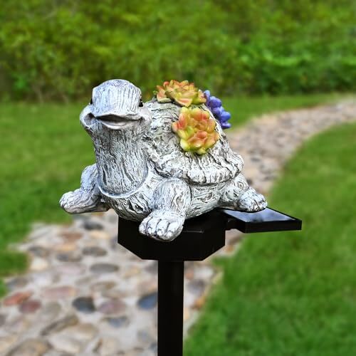 Solar Garden Outdoor Decor Turtle: Lawn Ornament Patio Yard Turtle ...
