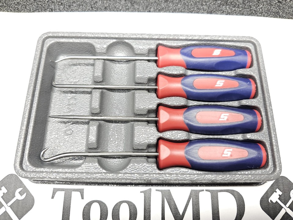 Snap-on Tools USA RARE 4pc RED WHITE & BLUE Mini Awl Hook Pick Set ...